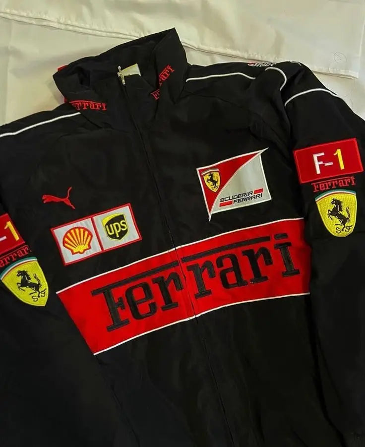 Premium Ferrari Racer Jacket: Limited Edition Racing Apparel (Embroide ...