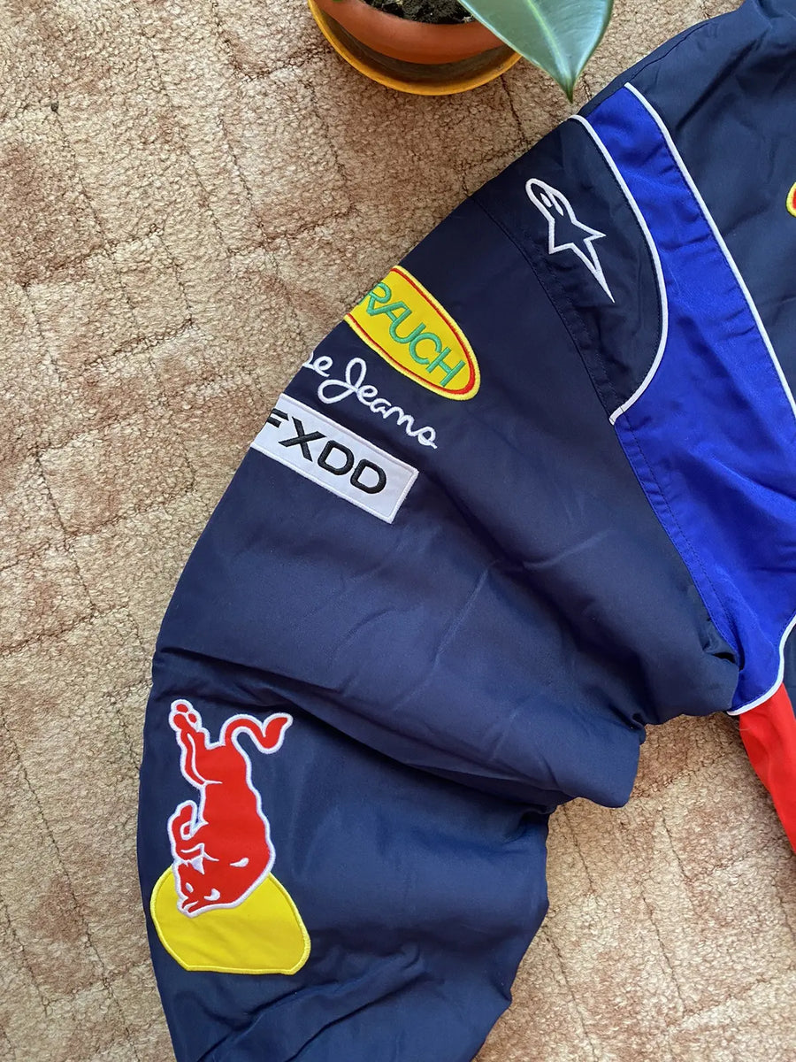 Red Bull Vintage Embroidered Jacket | Classic Motorsport Apparel (Embr ...